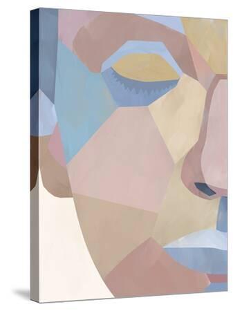 Facial Blocks - Left Stretched Canvas Print - Lisa McCandless | Art.com