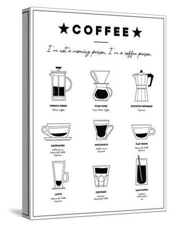 'Morning Coffee Person' Stretched Canvas Print - Lisa McCandless | Art.com