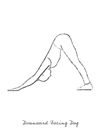 'Yoga Flow - Downward' Giclee Print - Lisa McCandless | Art.com