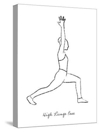 'Yoga Flow - High Lunge' Stretched Canvas Print - Lisa McCandless | Art.com