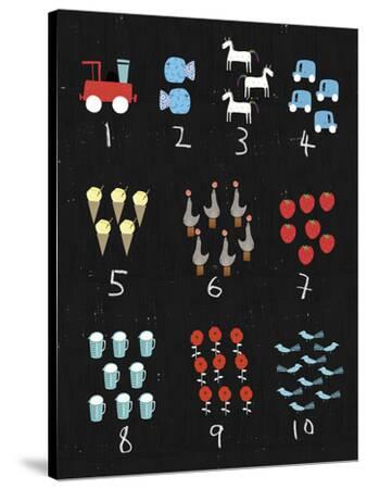 'Nifty Numbers - Add' Stretched Canvas Print - Lisa Stickley | Art.com