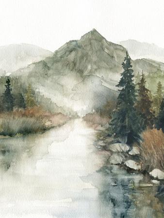 'woodland harvest landscape reflection' Art Print - Livi & Finn | Art.com