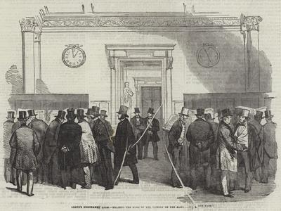 'Lloyd's Merchants' Room, Reading the News of the Victory on the Alma ...