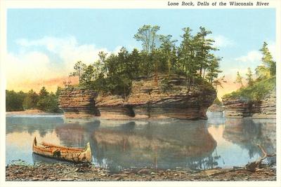 'Lone Rock, Wisconsin Dells' Art Print | Art.com