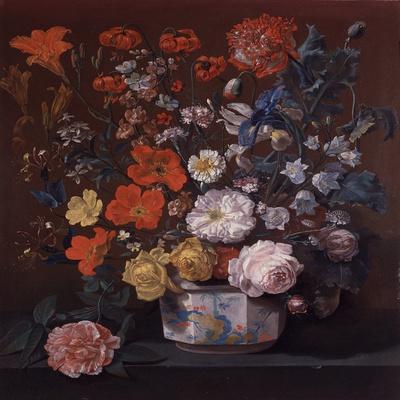 'Flowers in a Chantilly Vase, C.1760 (Oil on Canvas)' Giclee Print ...