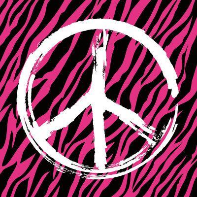 Cute Zebra Peace Signs