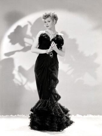 'Lucille Ball Models a Lovely Black Gown, Publicity Still, 1940's ...