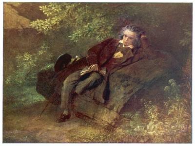 Ludwig Van Beethoven Beethoven Sitting in Some Woods Art Print | Art.com