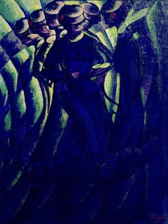 Synopsis of a Woman's Movements, 1912 (Oil on Canvas) Giclee Print ...