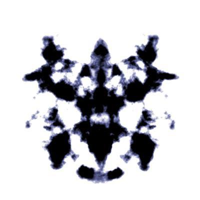 'Black And White Rorschach Graphic' Art Print - magann | Art.com