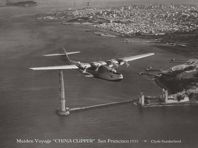 'Maiden Voyage, China Clipper, San Francisco, California 1935' Art ...