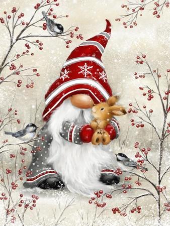 'Gnome Hugging Rabbit' Giclee Print - MAKIKO | Art.com
