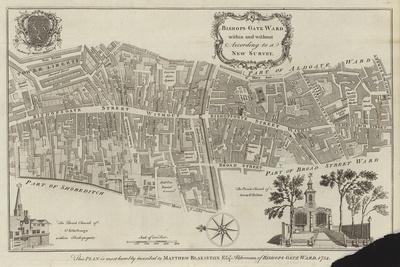 Map of Bishopsgate Ward, London Giclee Print | Art.com