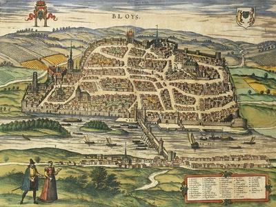 Map of Blois from Civitates Orbis Terrarum Giclee Print | Art.com