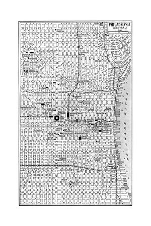 'Map of Central Philadelphia, Pennsylvania, USA, C1930S' Giclee Print ...