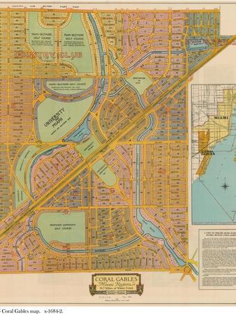 'Map of Coral Gables, 1925' Giclee Print | Art.com