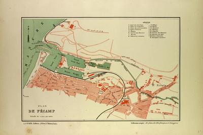 'Map of Fécamp France' Giclee Print | Art.com