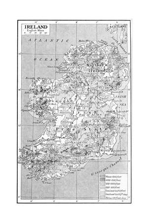 'Map of Ireland, C1930S' Giclee Print | Art.com