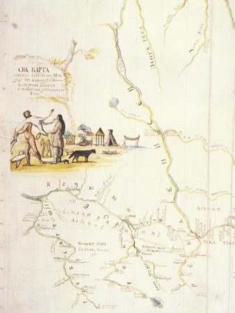 Map of Kamchatka, Russia During Expedition of Danish Explorer Vitus ...