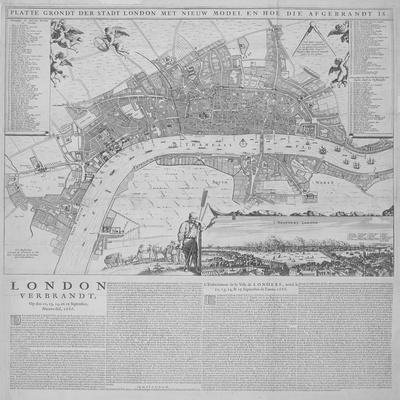 'Map of London, 1666' Giclee Print - Frederik de Wit | Art.com