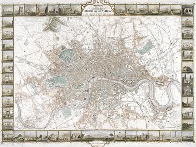 'Map of London, 1851' Giclee Print - J Rapkin | Art.com