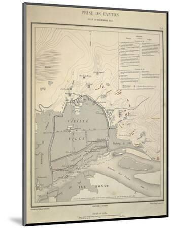 Map of Military Operations During Opium Wars, Taking of Canton, China ...