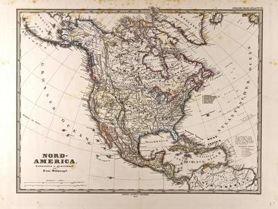 'Map of North America, 1872' Giclee Print | Art.com