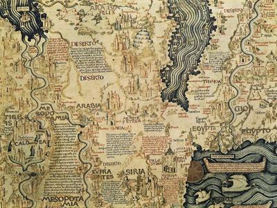 'Map of Northern Africa from World Map by Camaldolese Monk Fra Mauro ...