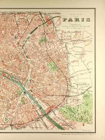 Map of Paris Giclee Print | Art.com