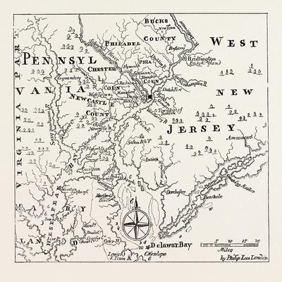 'Map of Pennsylvania and West New Jersey, from Thomas's History of ...
