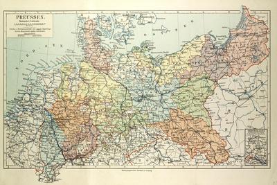 'Map of Prussia' Giclee Print | Art.com
