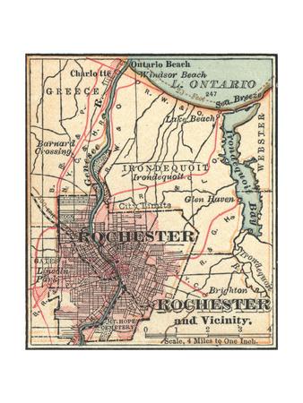 Map Of Greater Rochester Area