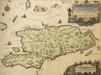 'Map of Santo Domingo, 1723' Giclee Print | Art.com