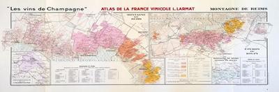 Map of the Champagne Region: Montagne De Reims Giclee Print | Art.com