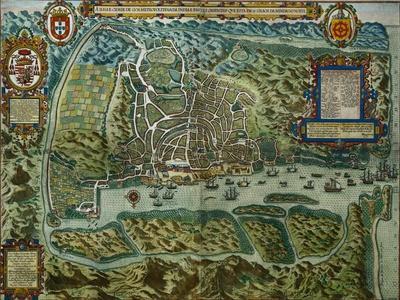 Map of the City and Portuguese Port of Goa, India Giclee Print | Art.com