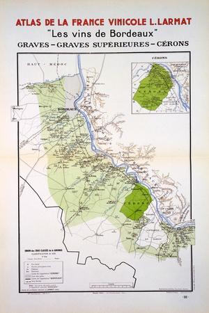 'Map of the Graves and Cerons Regions' Giclee Print | Art.com