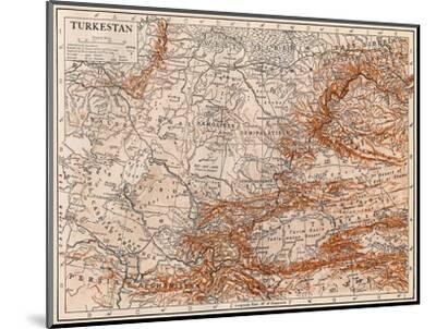 Map of Turkestan (Central Asia) Regions, Ca. 1870 - Lithography - (Map ...