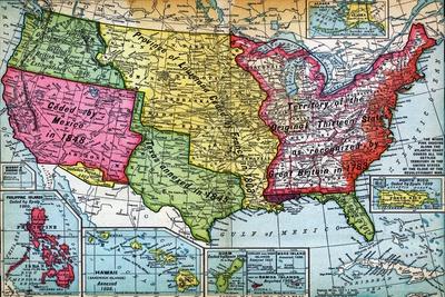 'Map of United States Expansion' Photographic Print - Bettmann | Art.com