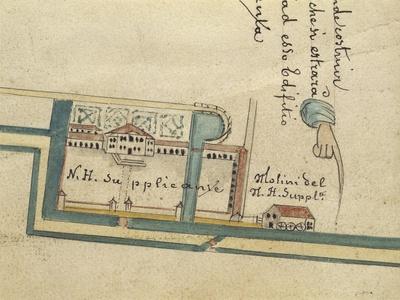 'Map of Villa Contarini at Piazzola Sul Brenta, Padua Province' Giclee ...
