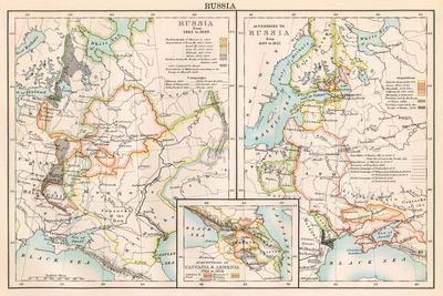 'Maps of Russia from 1462 to 1689 (Left) and Map of Territories Added ...