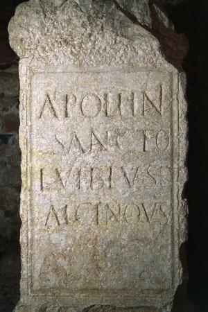 'Marble Inscription Found in Roman Baths and Swimming Pools, Caldes De ...