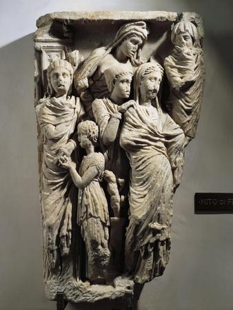 'Marble Sarcophagus with Relief Depicting Myth of Phaedra' Giclee Print ...