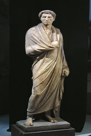 Marble Statue of Roman Orator, from Ehnassia Giclee Print | Art.com