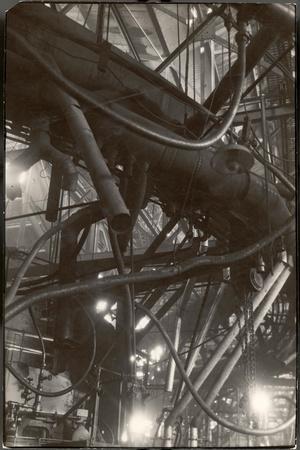 'Interior of Corning Glass Plant Reveal a Maze of Pipes, Ducts and ...