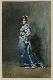 A Young Woman in a Blue Dress, 1866 (W/C & White Gouache on Paper ...