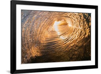 Sunrise from inside a tubing wave Framed Photographic Print - Mark A ...