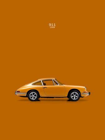 'Porsche 911 1968 Orange' Art Print - Mark Rogan | Art.com