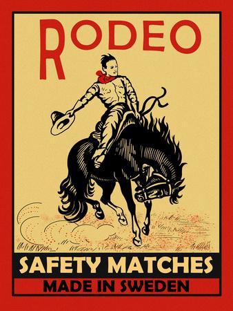 'Rodeo Safety Matches' Art Print - Mark Rogan | Art.com