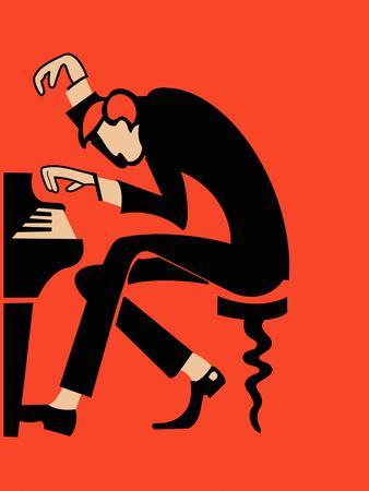 'The Piano' Art Print - Mark Rogan | Art.com