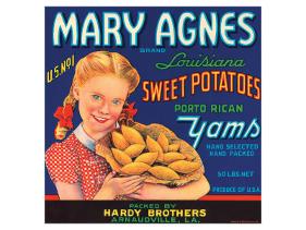 'Mary Agnes Brand Louisiana Sweet Potatoes, Porto Rican Yams' Premium ...